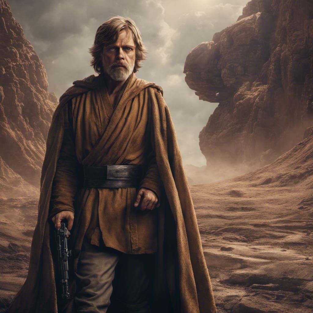 Luke Skywalker, 64k resolution, a masterpiece, 75mm, hyperrealistic ...