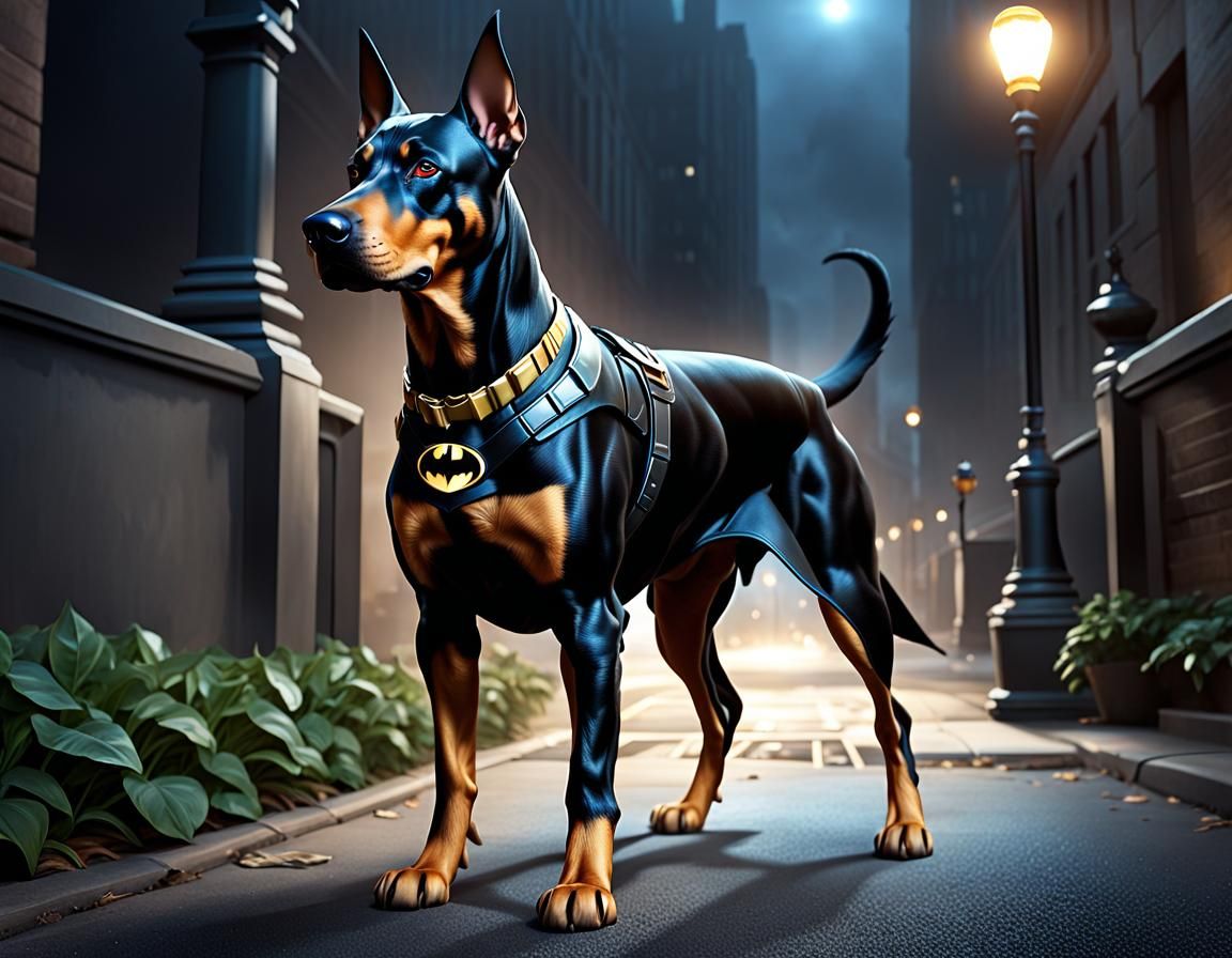 Batman Doberman - AI Generated Artwork - NightCafe Creator