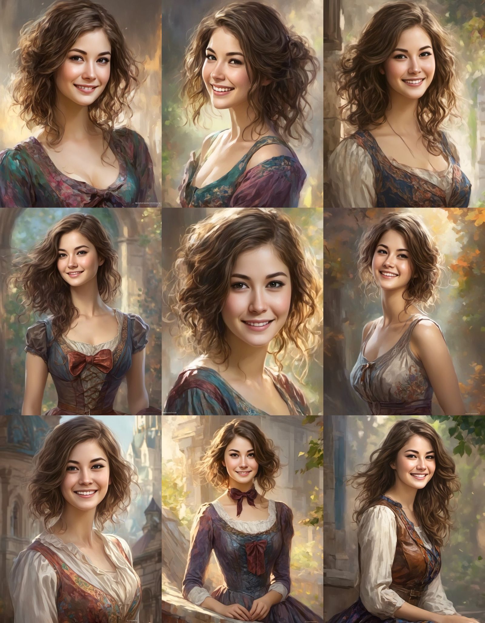 curvaceous Beautiful young woman, short hair, bow in hair, 25 years old ...