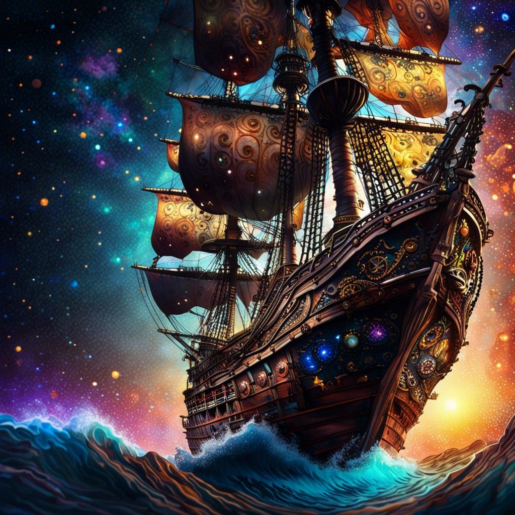 Pirate Ship - AI Generated Artwork - NightCafe Creator
