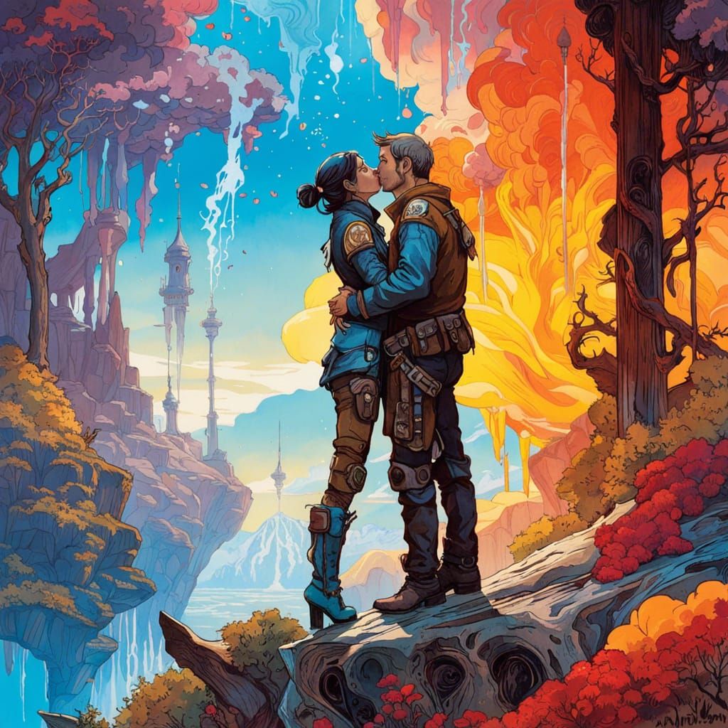 Magical kiss! - AI Generated Artwork - NightCafe Creator