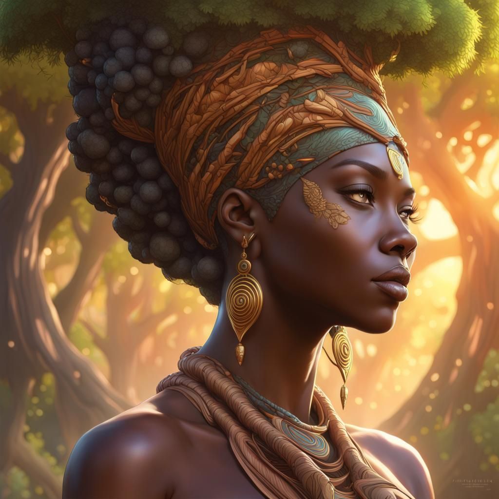 TREE GODDESS PORTRAIT - AI Generated Artwork - NightCafe Creator