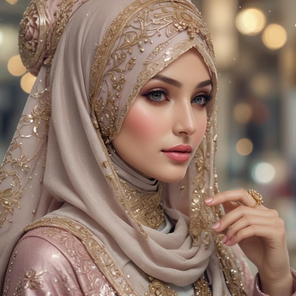 A Beautiful Photography of a Muslimah - AI Generated Artwork ...