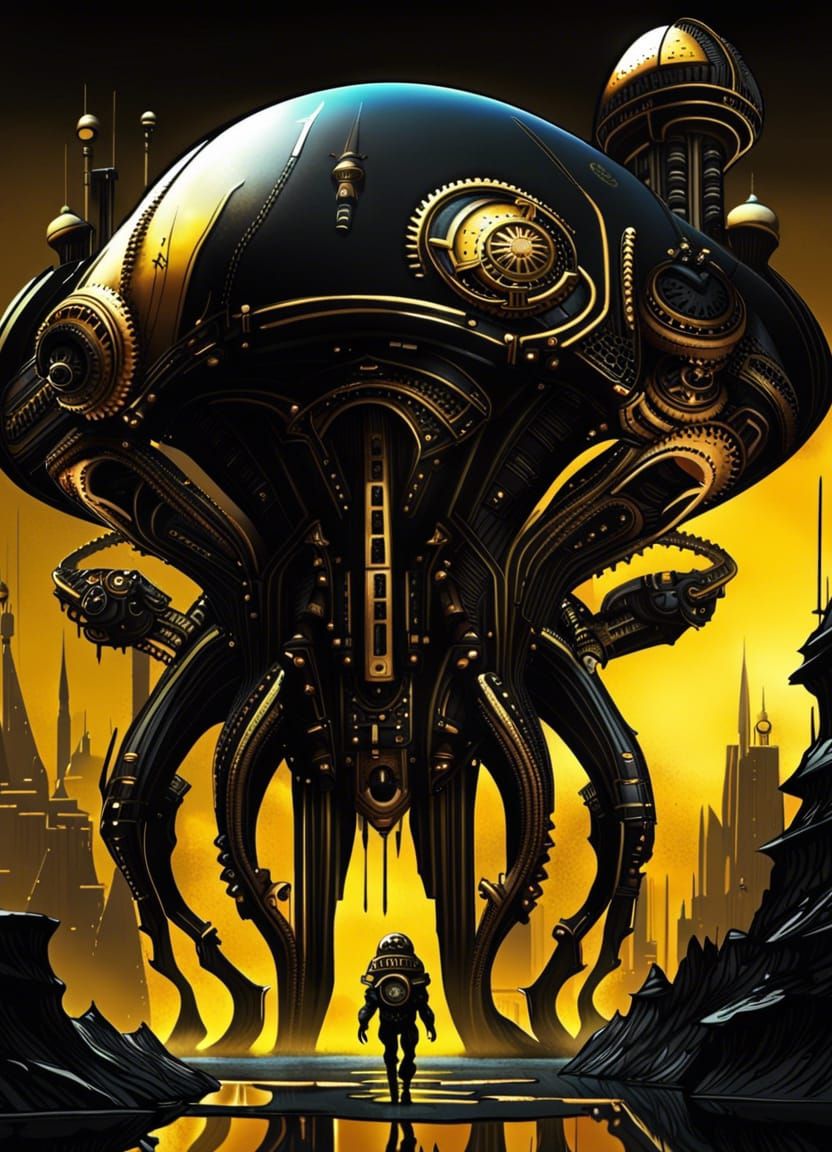 A futuristic alien world - AI Generated Artwork - NightCafe Creator