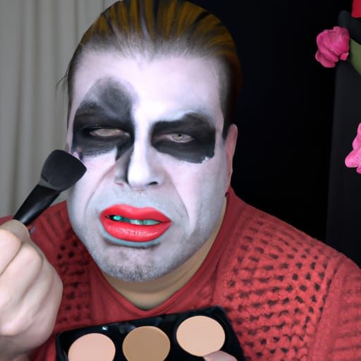 ASMR video - scary man does your makeup - AI Generated Artwork ...