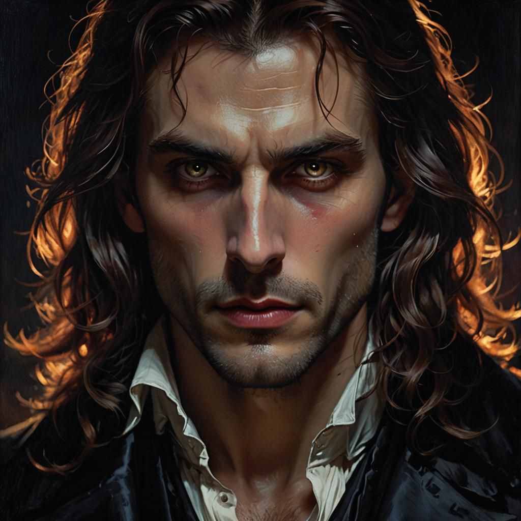 Ethan - Ethereal Male Vampire in Moonslit Haze