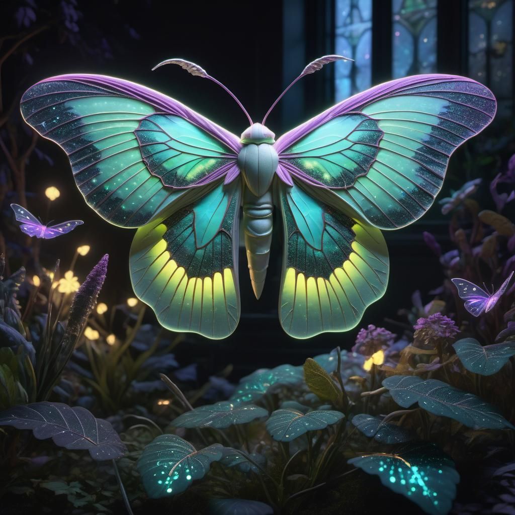 Lunar Moth - AI Generated Artwork - NightCafe Creator