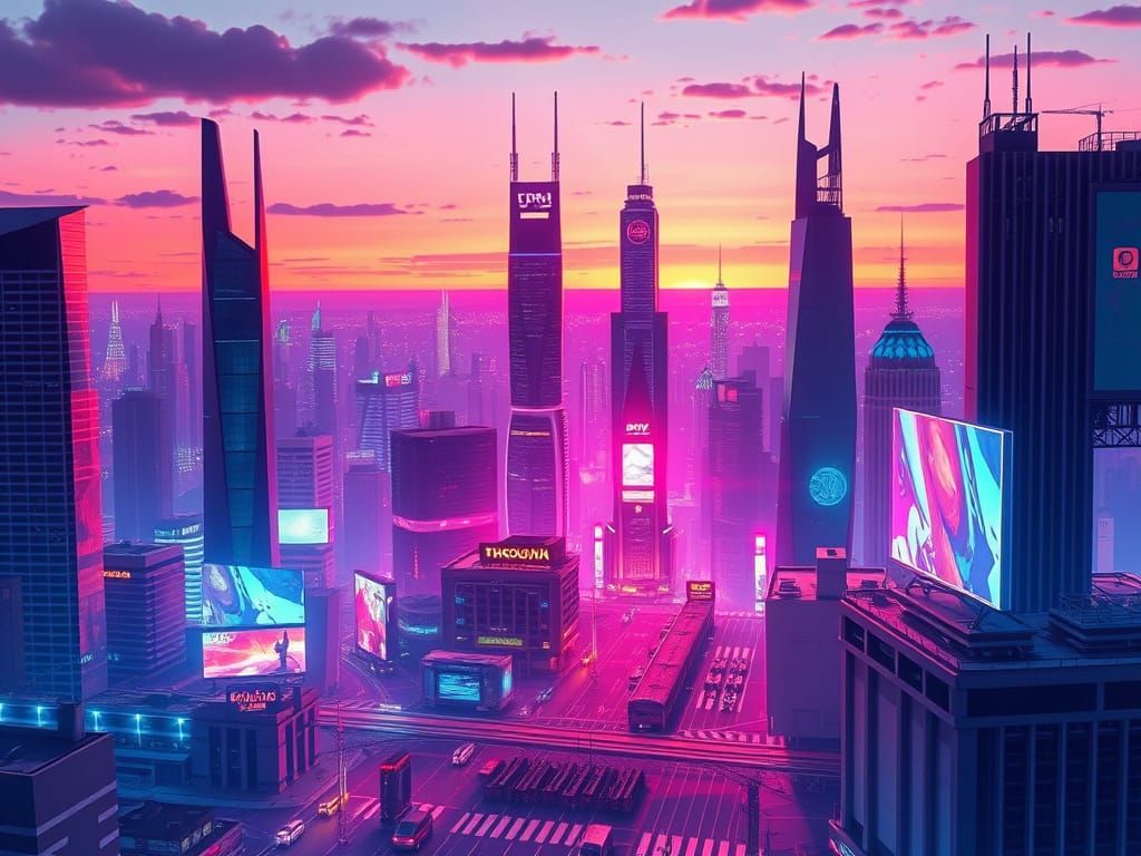 A vibrant, high-quality, cartoon-style scene that appears to pulse with ...