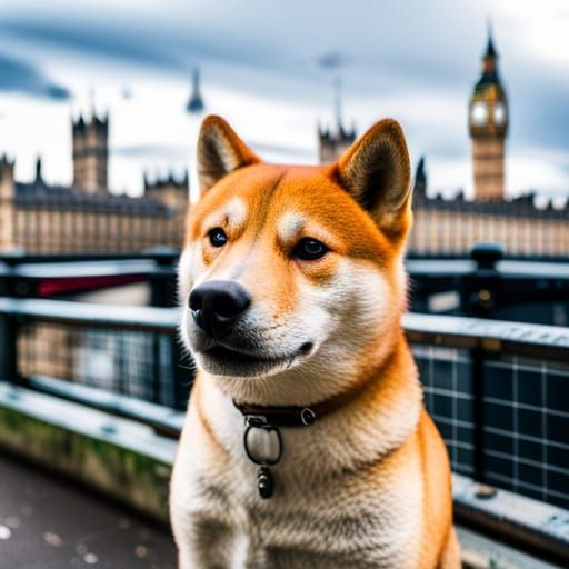 A Shiba Inu in London, England. - AI Generated Artwork - NightCafe Creator