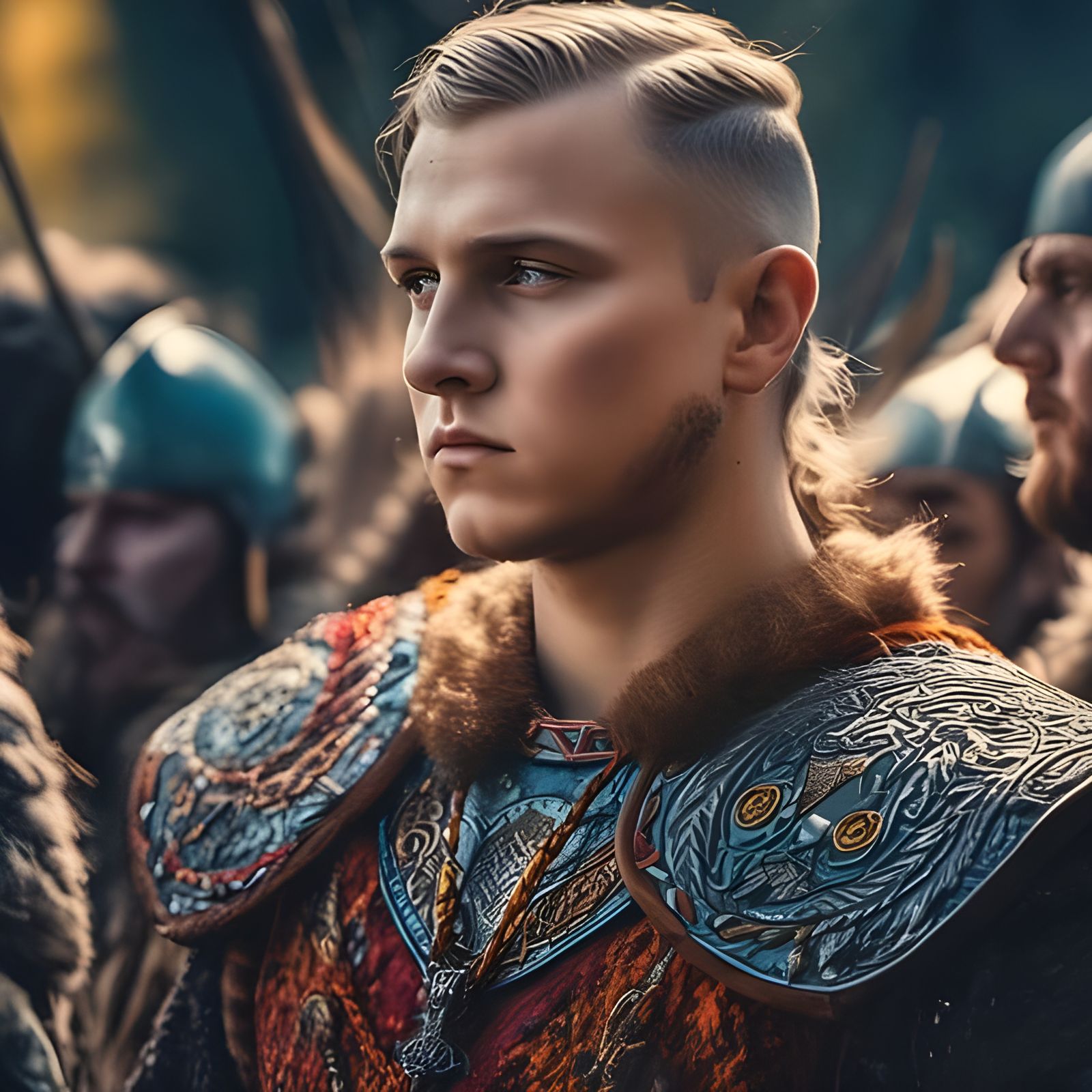 Handsome young viking - AI Generated Artwork - NightCafe Creator