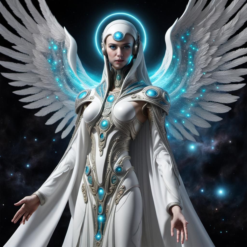 Angelic humanoid ET - AI Generated Artwork - NightCafe Creator