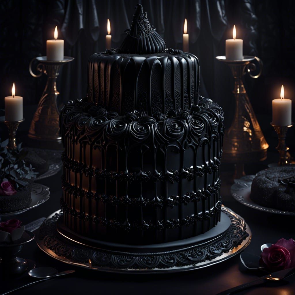 Goth cake - AI Generated Artwork - NightCafe Creator