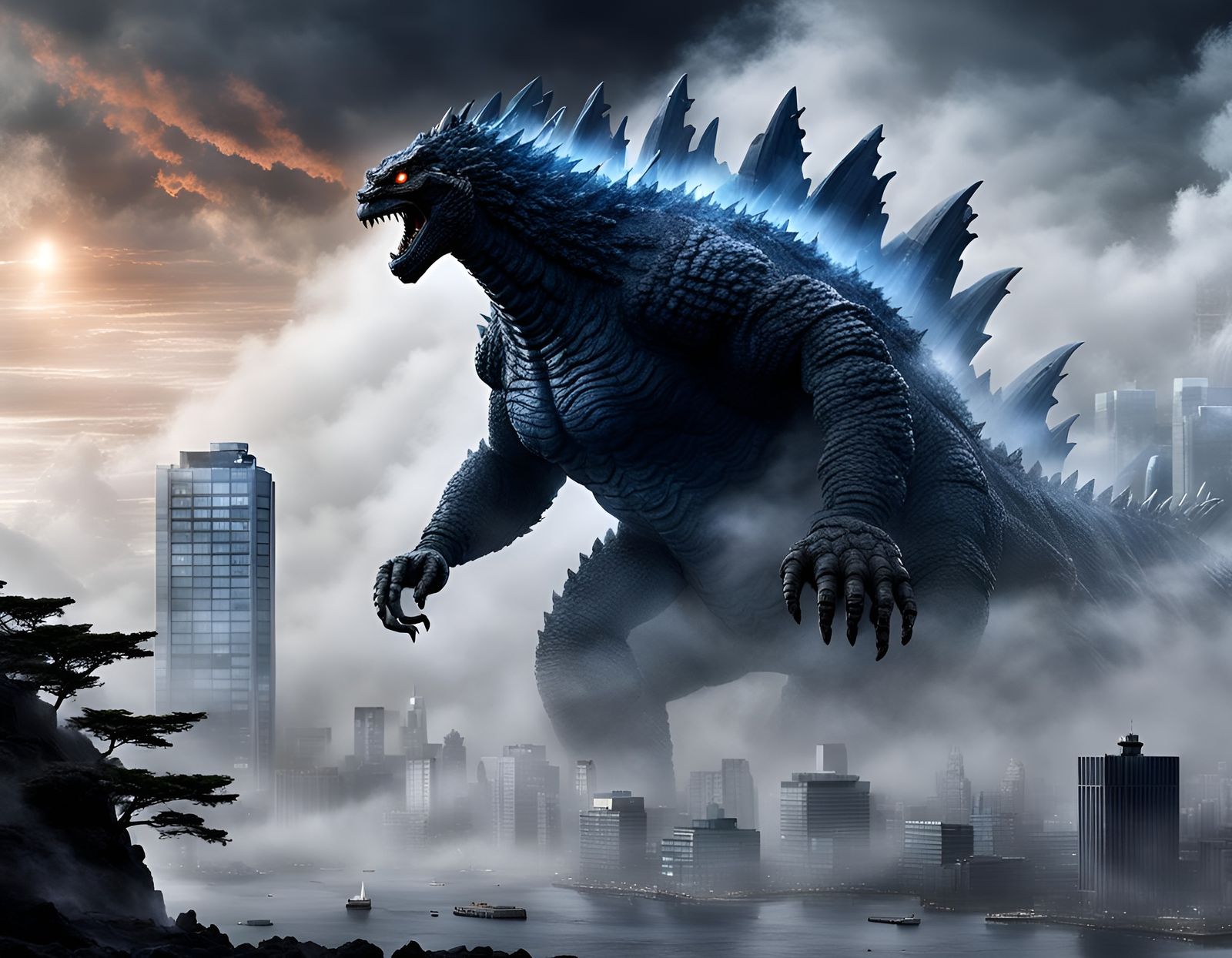 Godzilla - AI Generated Artwork - NightCafe Creator