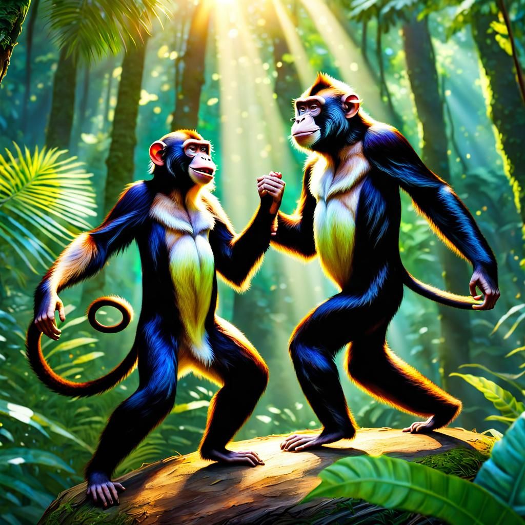 monkeys - AI Generated Artwork - NightCafe Creator