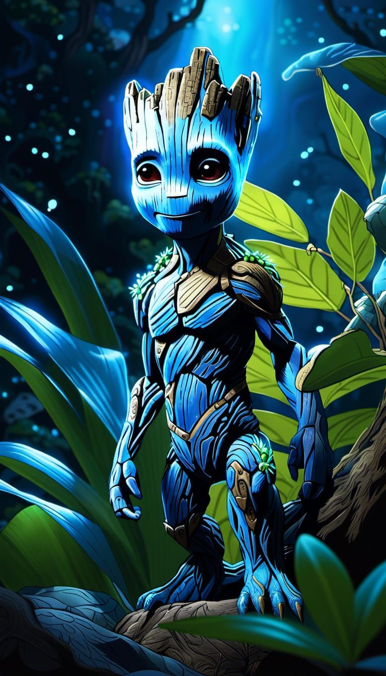 BLUE GROOT - AI Generated Artwork - NightCafe Creator