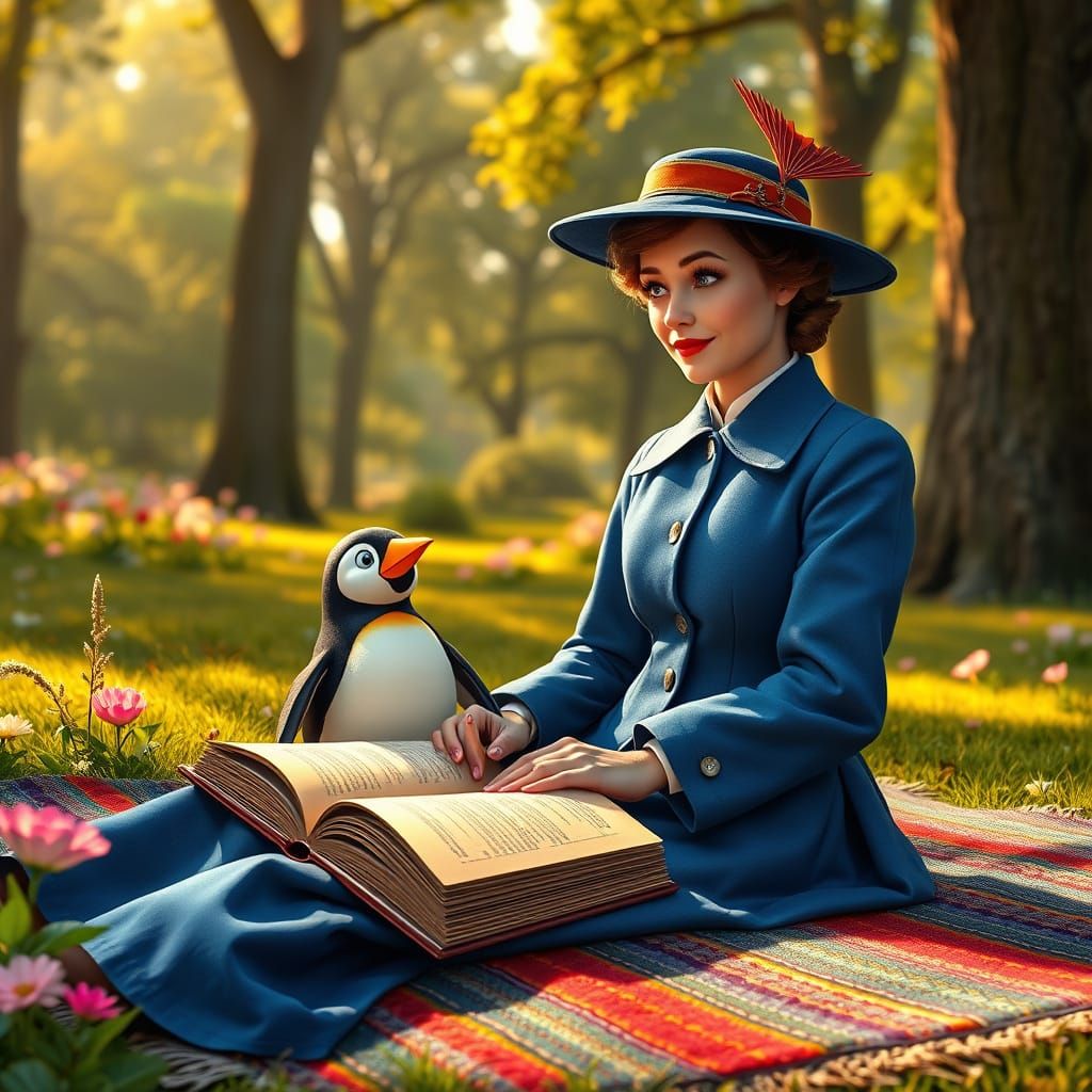 Mary Poppins - Enchanting Mary Poppins Scene in Whimsical H...