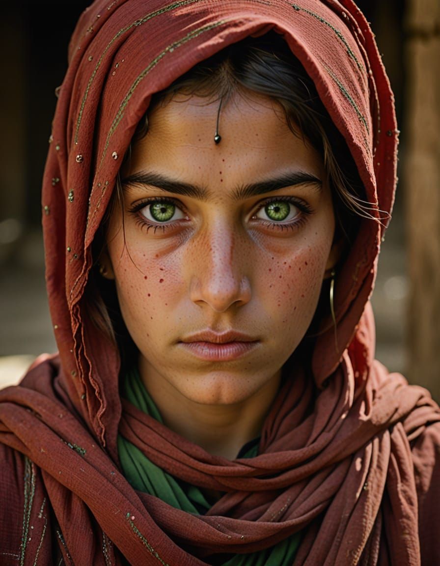 "The Afghan Girl" Sharbat Gula, also known as Sharbat Bibi.