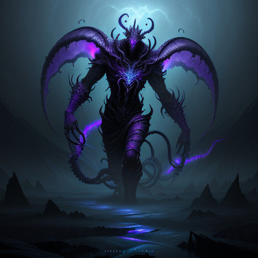 Ethereal Eldritch Beast in Cosmic Horror Art - AI Art