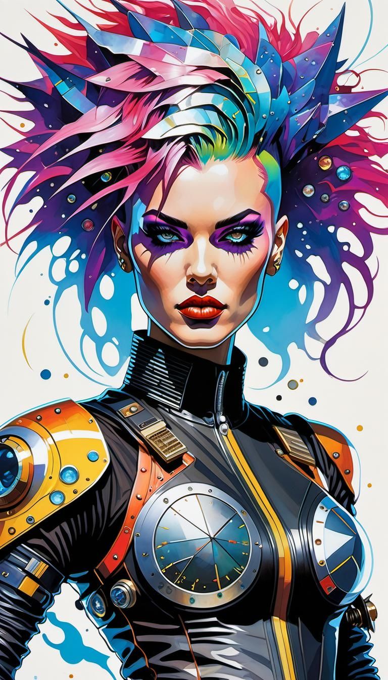 Ray punk cyber girl …… - AI Generated Artwork - NightCafe Creator