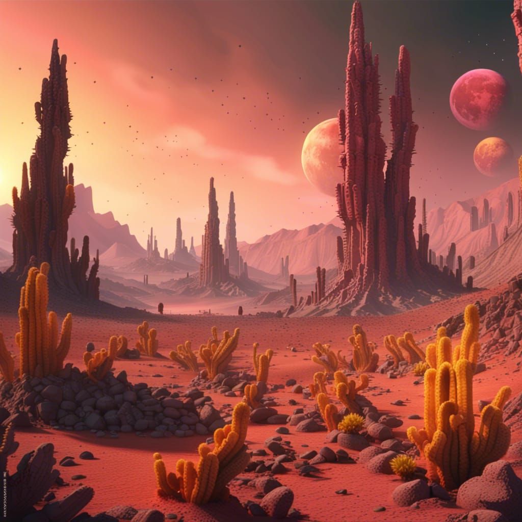 another alien desert planet - AI Generated Artwork - NightCafe Creator