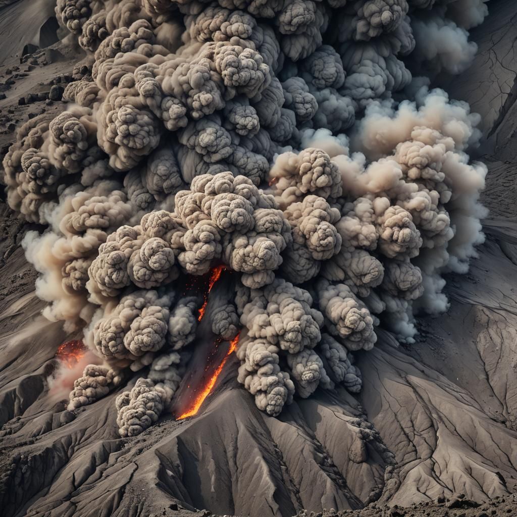 Pyroclastic eruption - AI Generated Artwork - NightCafe Creator
