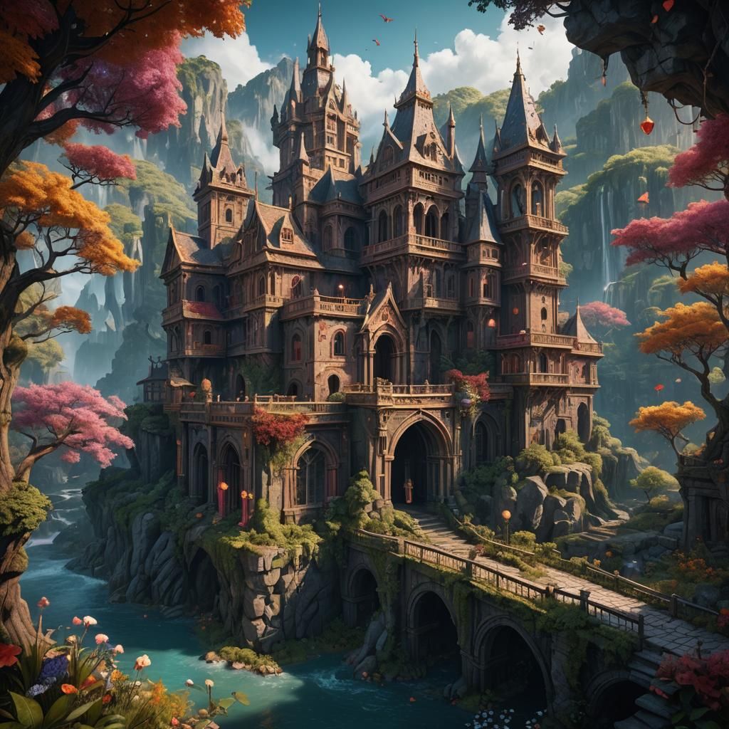 Castle paradise. - AI Generated Artwork - NightCafe Creator