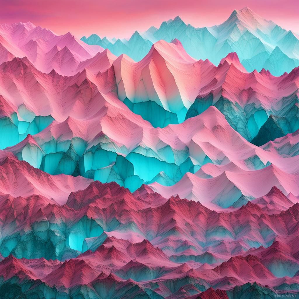 Abstract mountainscape - AI Generated Artwork - NightCafe Creator