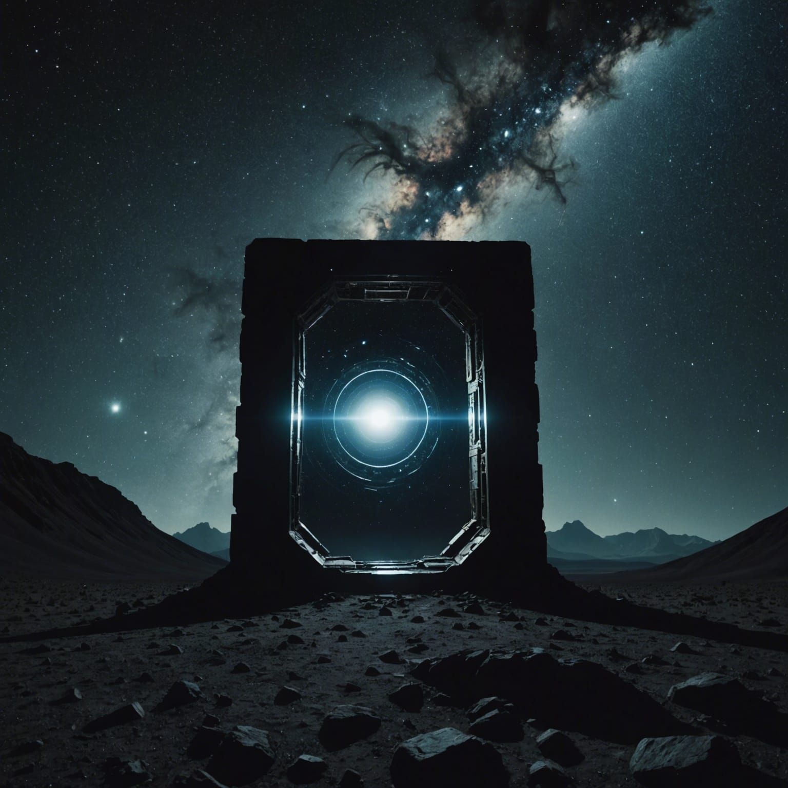 In the vast expanse of space, a mysterious cosmic portal emerges ...