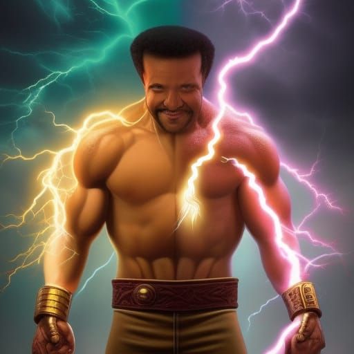 Weakling transformed into superhero by lightning, before-and-after ...