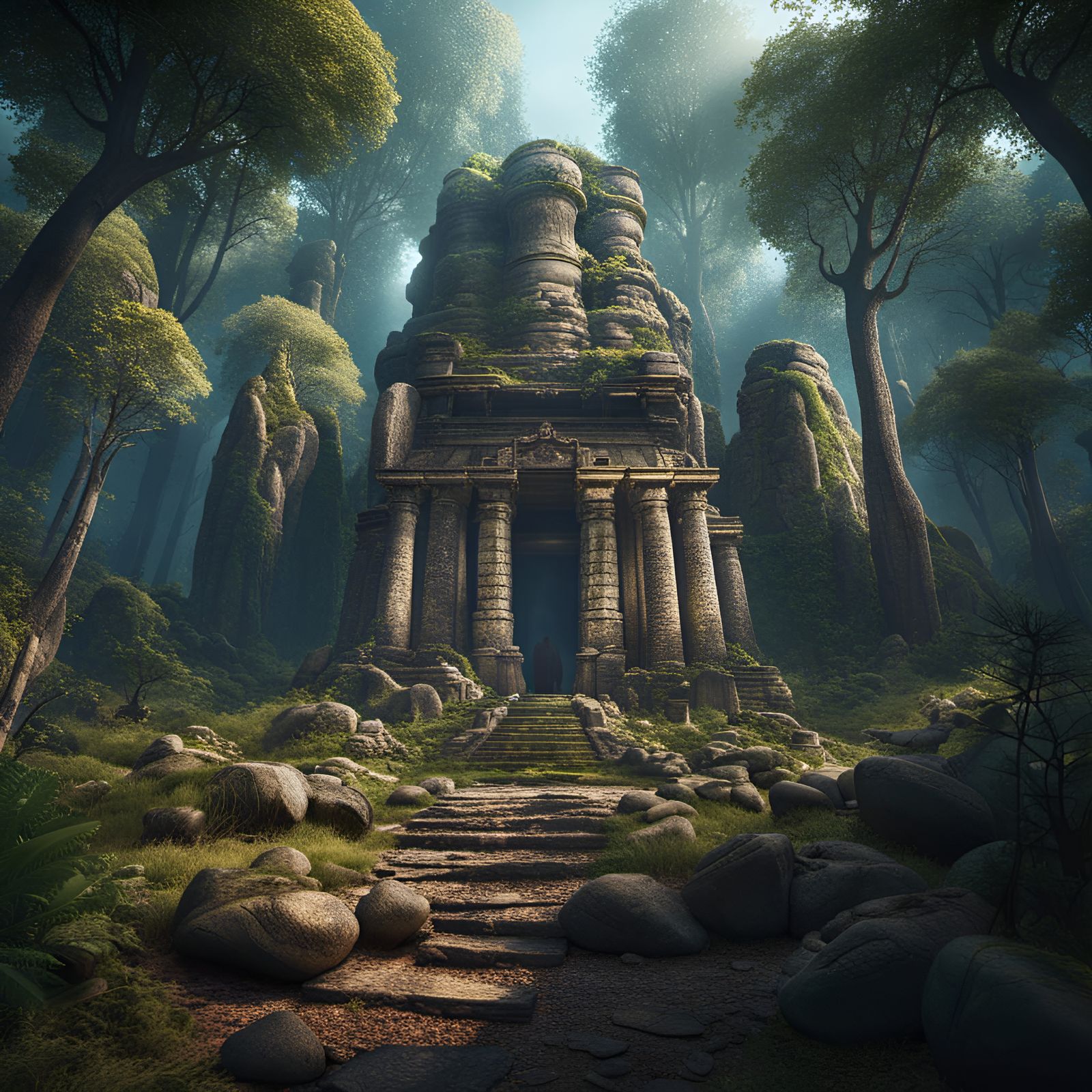 The temple of doom - AI Generated Artwork - NightCafe Creator