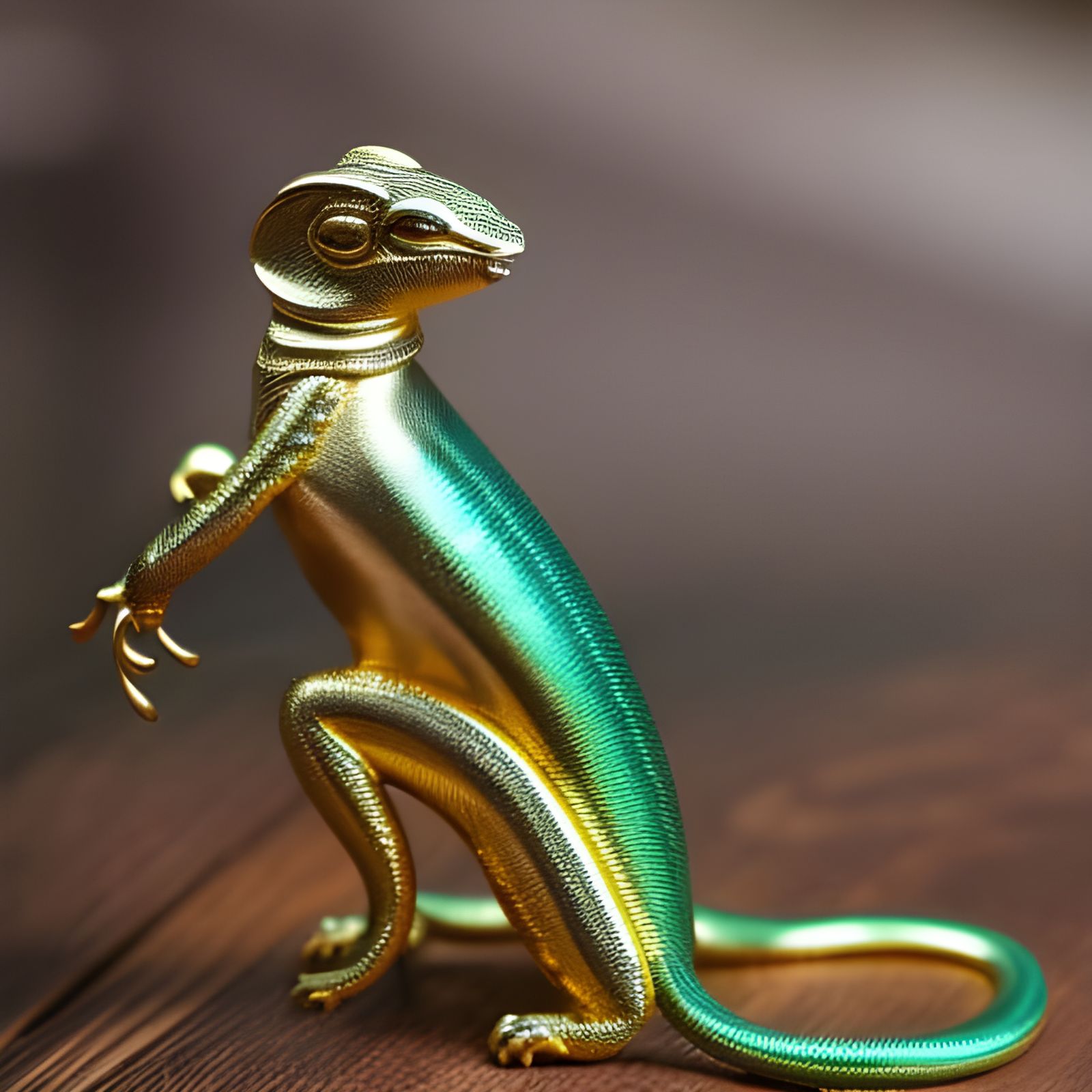 Art Deco Metallic Lizard - AI Generated Artwork - NightCafe Creator
