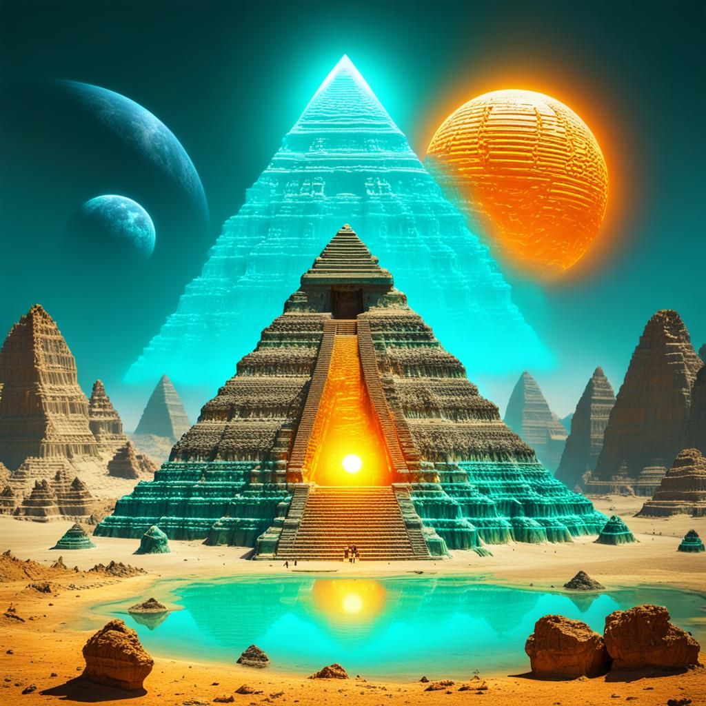 Portal piramid - AI Generated Artwork - NightCafe Creator