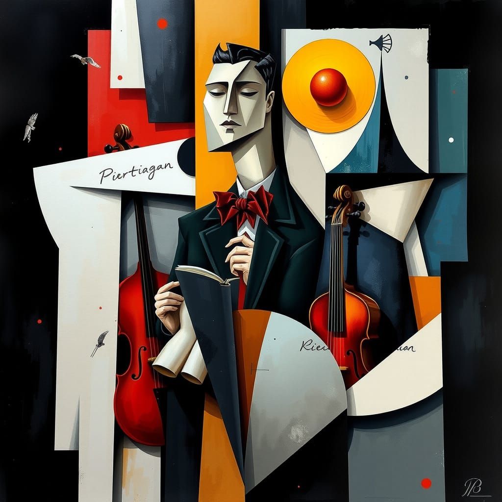 Cubist Masterpiece: Fragmented Forms in Harmony - AI Art
