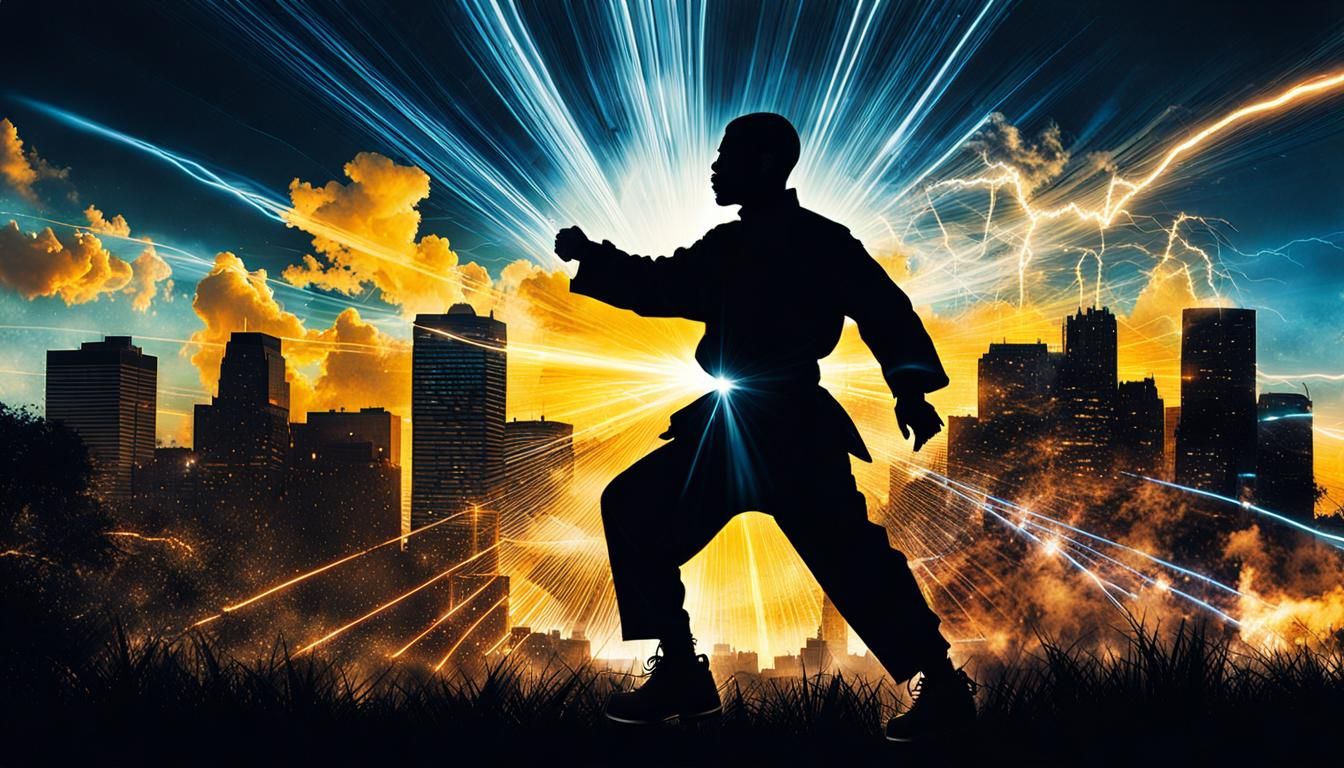 Soundwaves: Kung Fu Fighting (B-Side 1) - AI Generated Artwork - NightCafe Creator