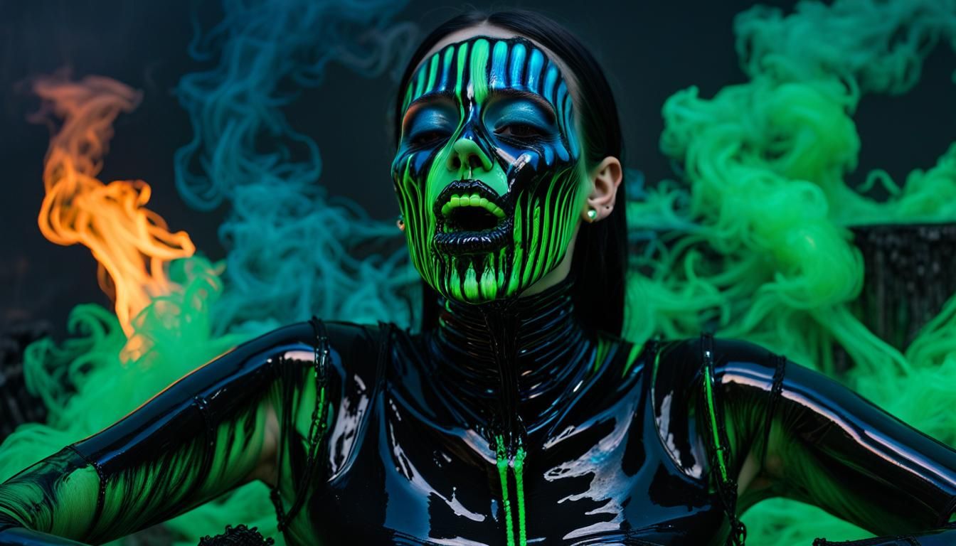 Neon Nightmares III - AI Generated Artwork - NightCafe Creator