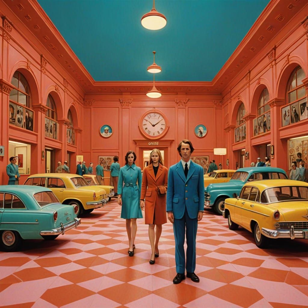 Wes Anderson-Inspired Hypermodernist Surrealist Ma... - AI Art