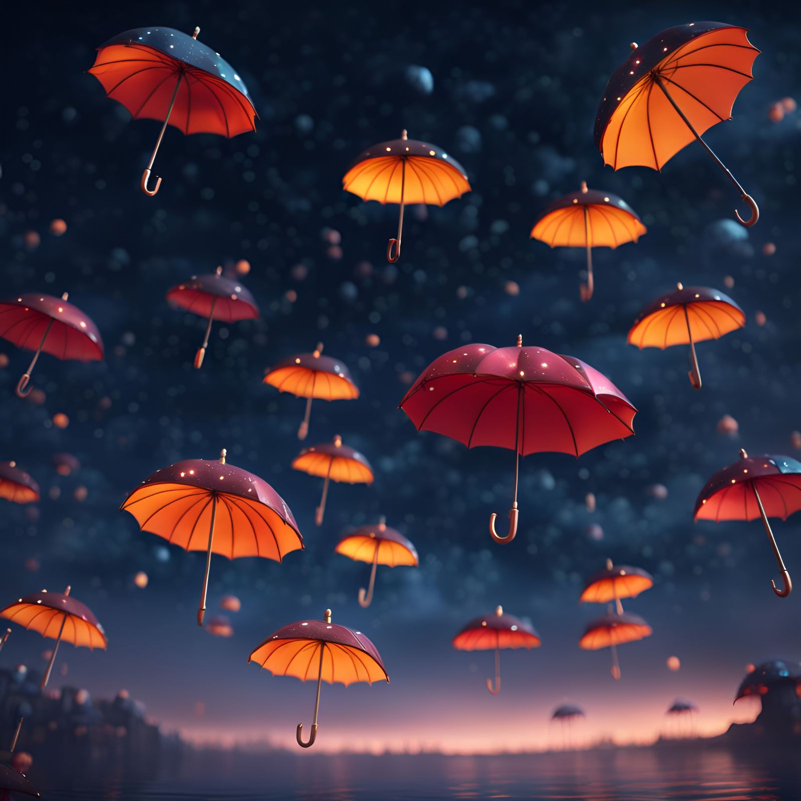 Umbrellas - AI Generated Artwork - NightCafe Creator