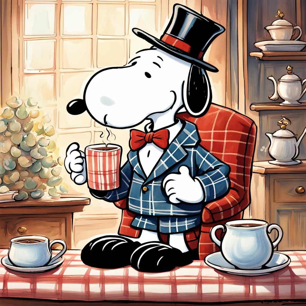 Snoopy and Hot Chocolate - AI Generated Artwork - NightCafe Creator