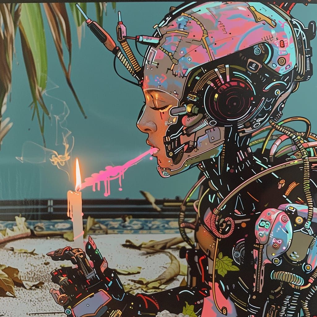 Cyber Smoke - AI Generated Artwork - NightCafe Creator