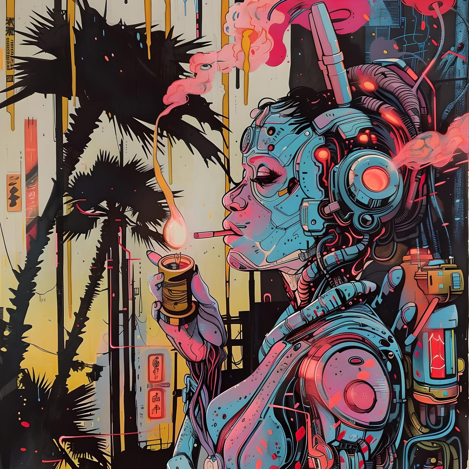 Cyber Smoke - AI Generated Artwork - NightCafe Creator