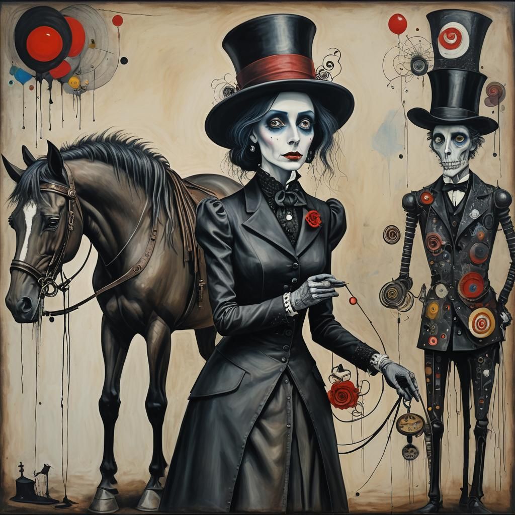 Date Night with Horse and Top Hat - AI Generated Artwork - NightCafe ...