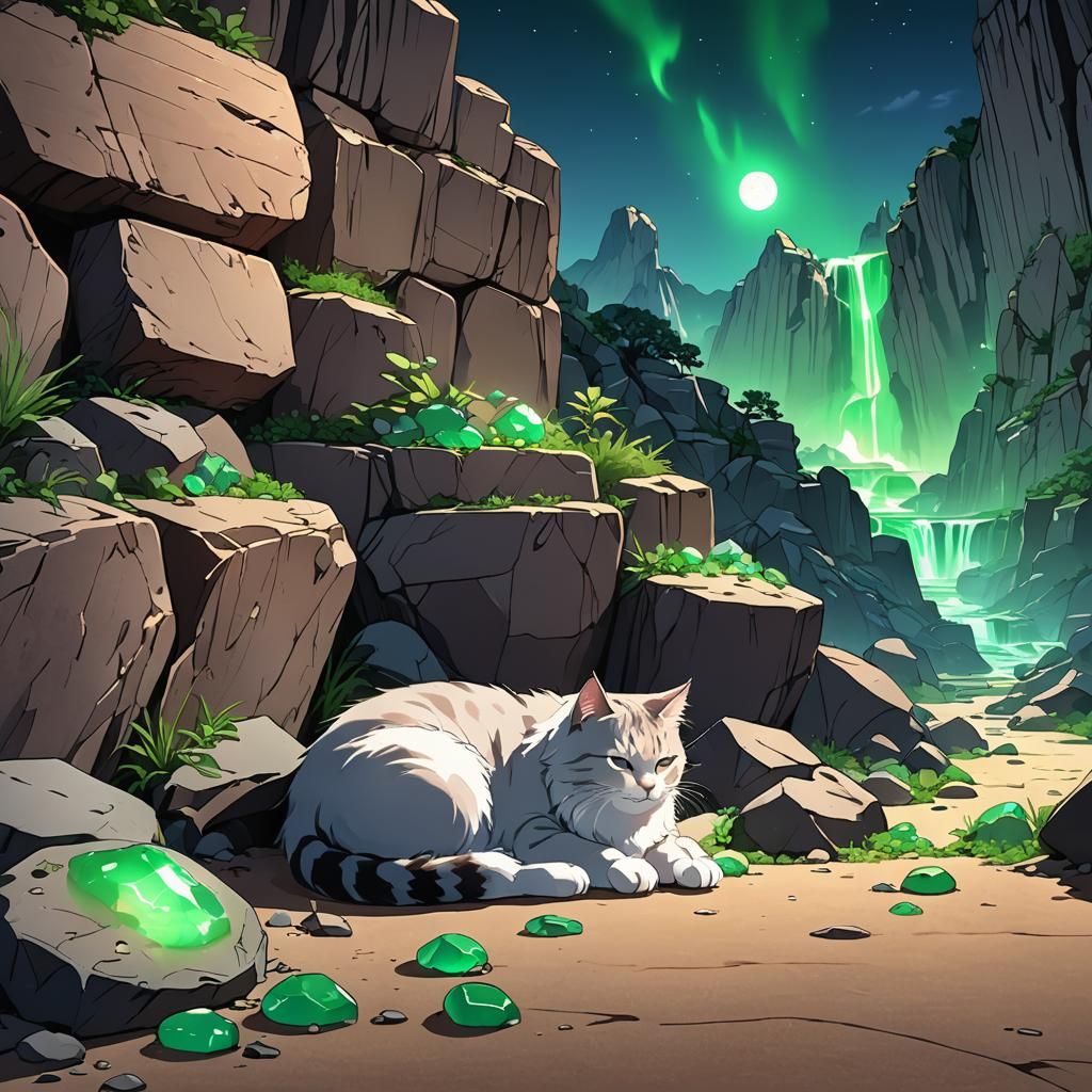 Cat and Jade - AI Generated Artwork - NightCafe Creator