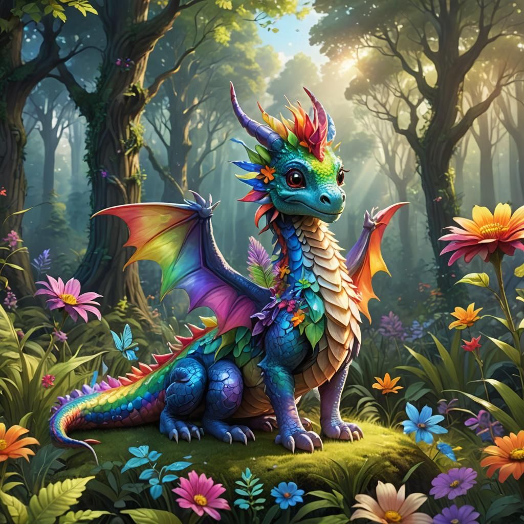Unaira- a fae dragoness - AI Generated Artwork - NightCafe Creator