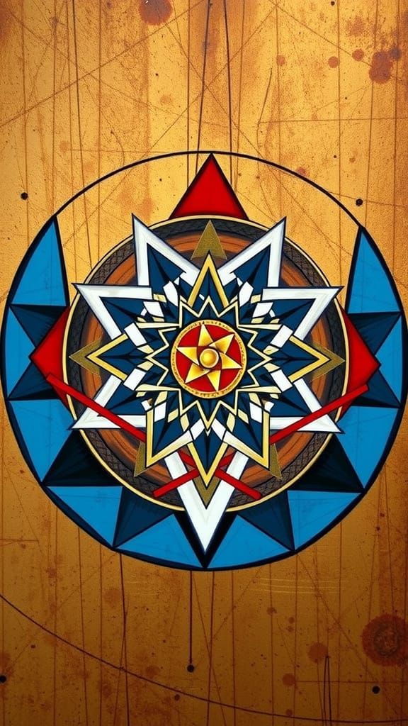 Renaissance Geometry in Metallic Hues - AI Art