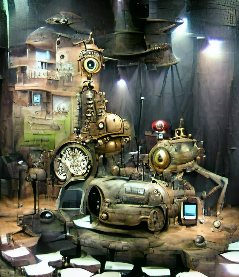 The Time Machine, in the Robot Museum, in Robot City on Planet Robot ...