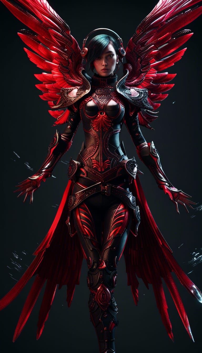 Angel Assassin : Code Red - AI Generated Artwork - NightCafe Creator