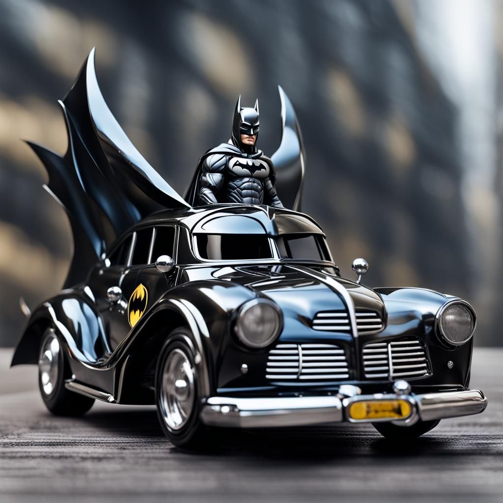 Bat-man toy-car - AI Generated Artwork - NightCafe Creator