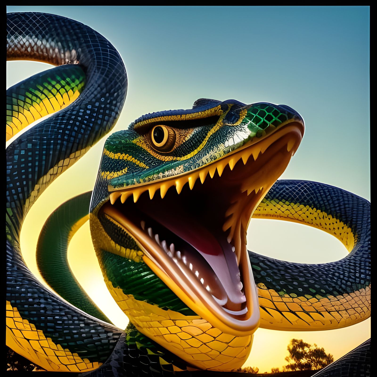 Sneaky Snake - AI Generated Artwork - NightCafe Creator