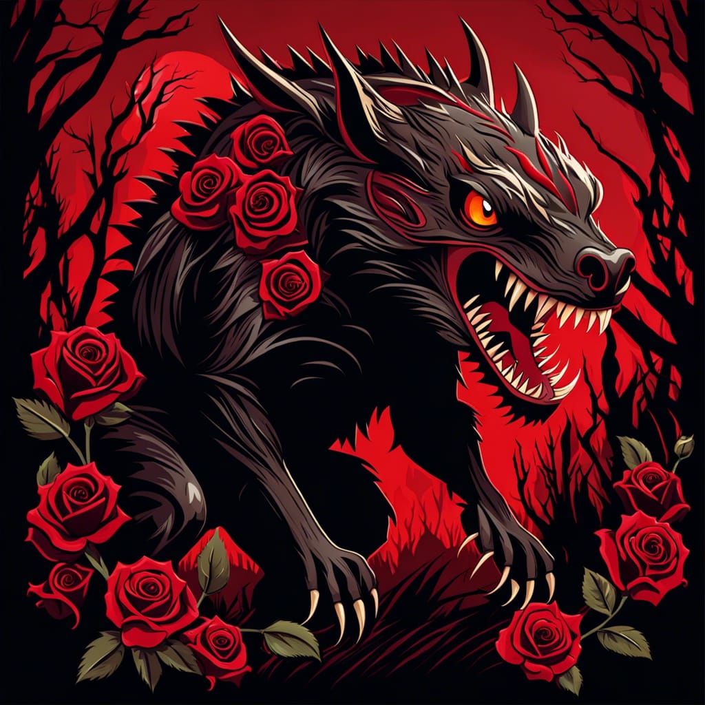 Chupacabra N' Roses - AI Generated Artwork - NightCafe Creator