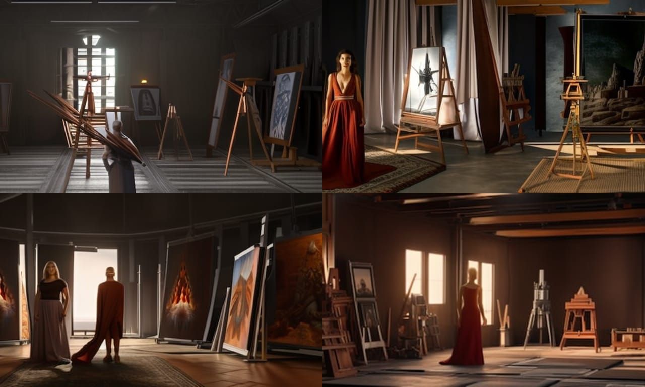 Hyperdetailed photorealistic full shot of an elaborate and enigmatic ...